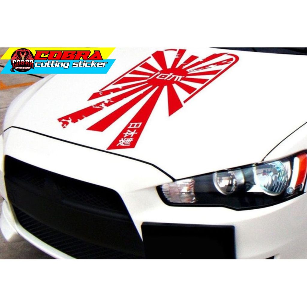 สติ๊กเกอร์ JDM JAPAN FLAG STICKER JDM CAR HOOD STICKER | Shopee Thailand