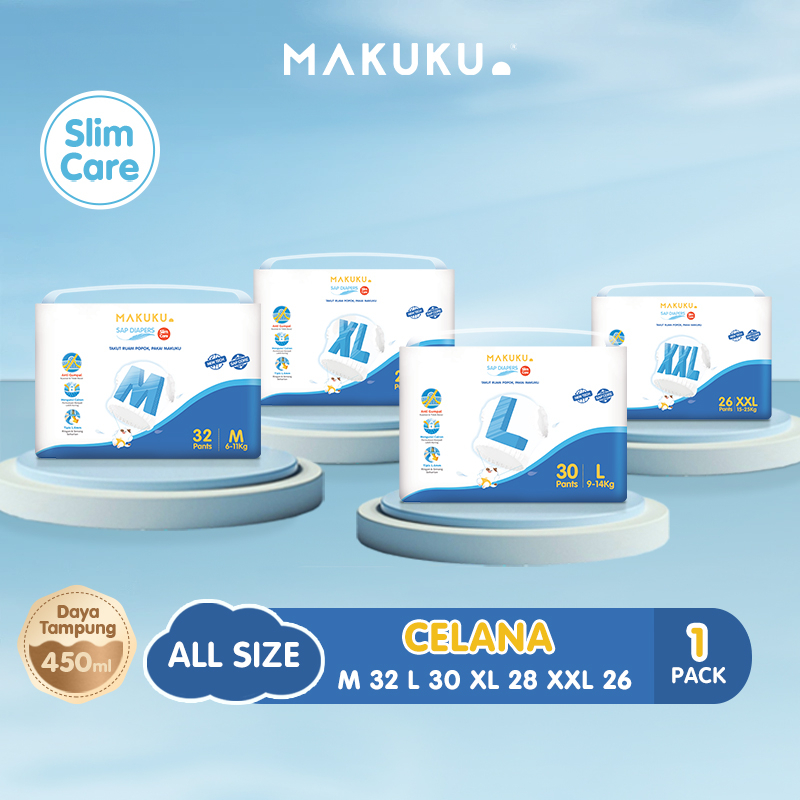 Makuku SAP Diapers Slim Care Pants/ผ้าอ้อมเด็กบาง Extra Dry Anti ...