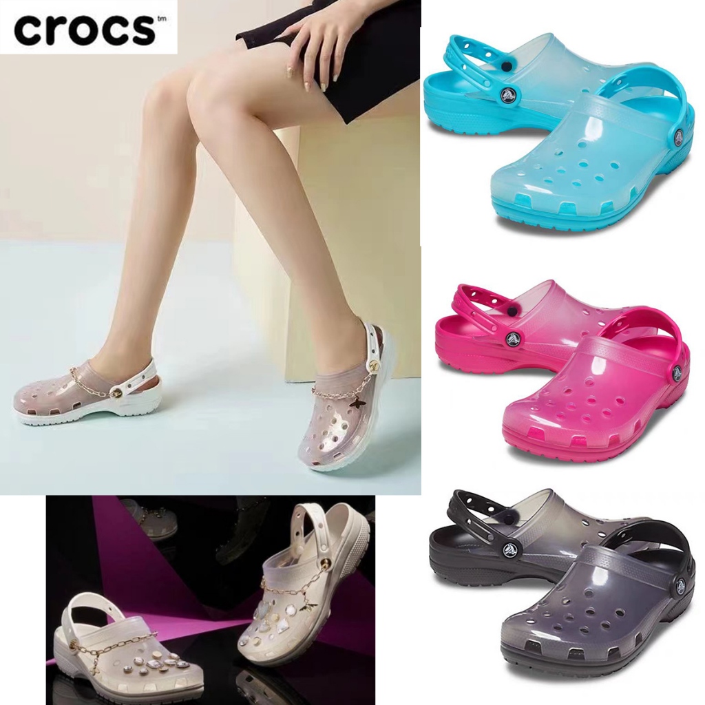 Crocs Sandals Japanese Straight Score Crocs router รองเท้าแตะซีทรู ...