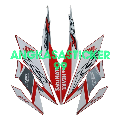 MERAH 2018 honda sonic 150 rs thailand สติ๊กเกอร์แถบมอเตอร์ไซค์ สีขาว ...