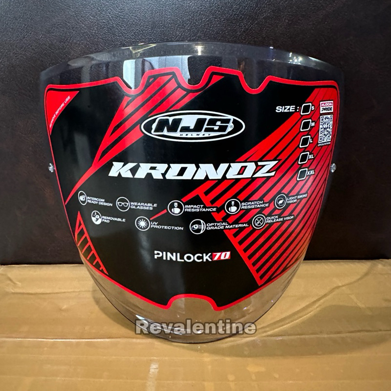 Njs KRONOZ LIGHTSMOKE VISOR ดั้งเดิม | หมวกกันน็อค KRONOS HALF FACE แบบ ...