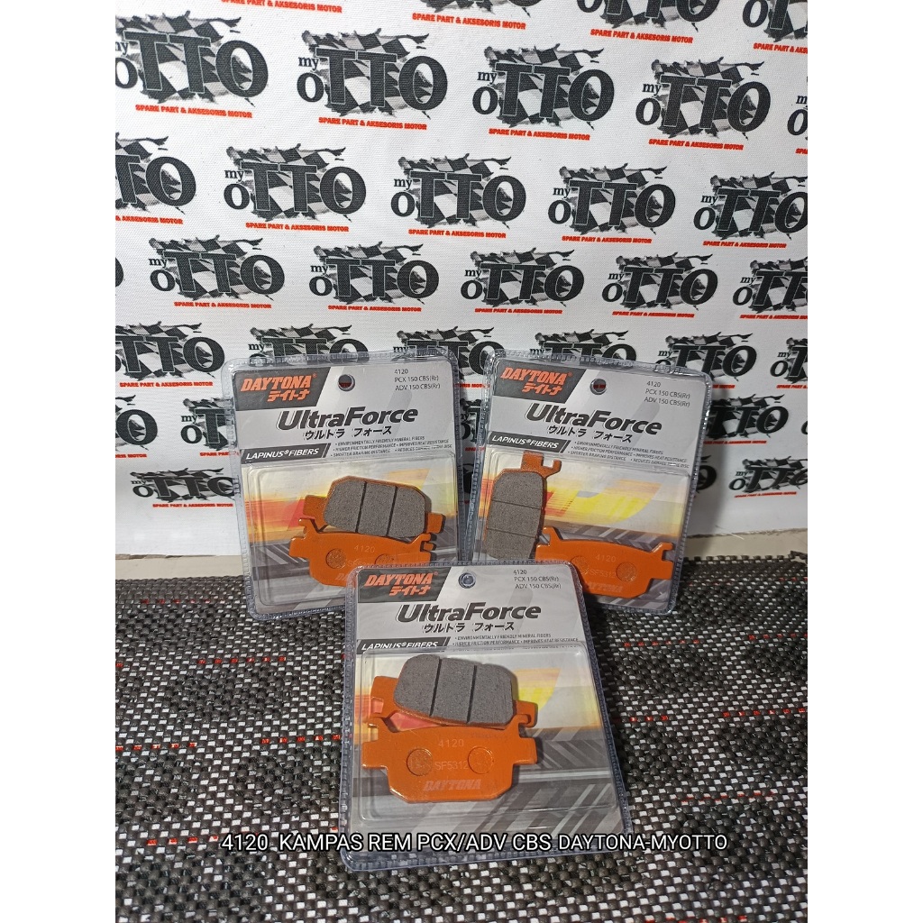 ผ้าเบรคหลัง (rr) DAYTONA ULTRA FORCE PCX 150, ADV 150 ผ้าเบรค ...