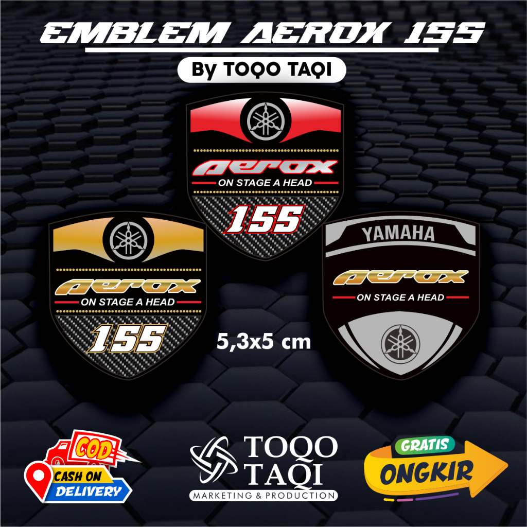 Aerox 155 LOGO EMBLEM สติ๊กเกอร์นูน QUALITY RESIN สติ๊กเกอร์นูน ...