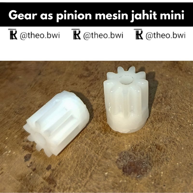Mesin อะไหล่เกียร์เพลา pinion 9T จักรเย็บผ้าขนาดเล็ก เส้นผ่านศูนย์กลาง ...