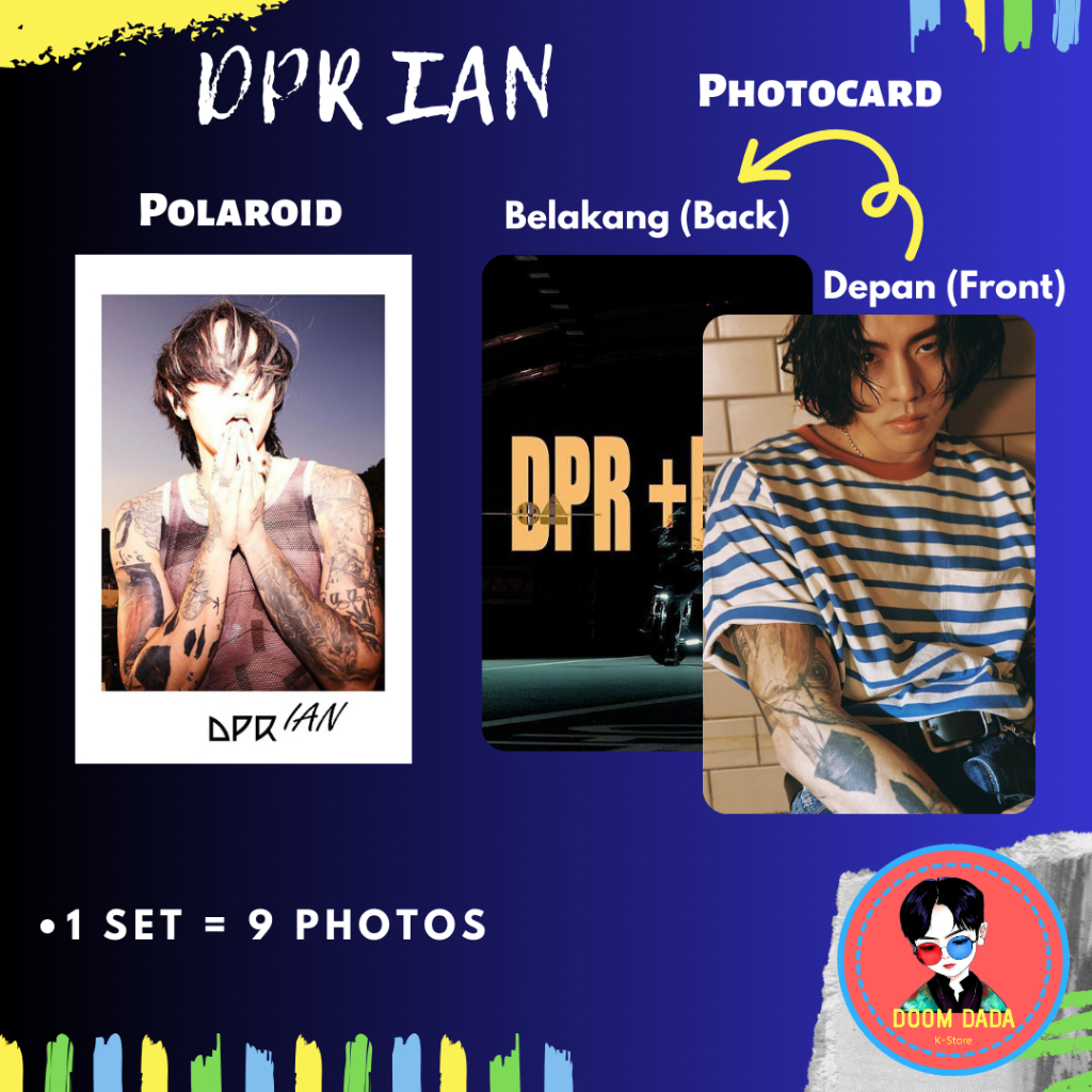 (CONTENTS ของ 9 ชิ้น) แพ็คเกจโพลารอยด์ DPR IAN Christian Yu / แพ็คเกจภาพถ่าย DPR IAN KPOP ...