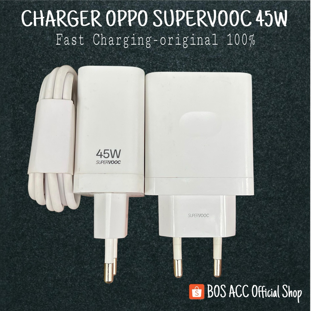 เครื่องชาร์จ OPPO SUPERVOOC 45W ของแท้ 100% ถอด Hp A3X A3 Pro, A5 Pro ...