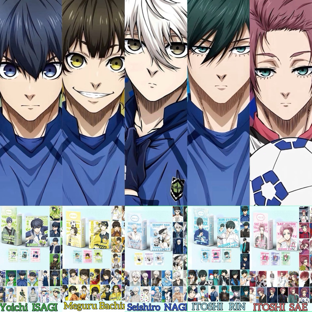 (50 แผ่น) Blue Lock Hologram Photocard Isagi Nagi Bachira Rin Sae ...