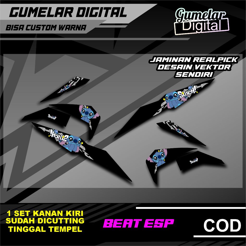 SIMPLE STRIPING HONDA BEAT ESP BEAT STREET STITCH ALREADY CUT, JUST ...