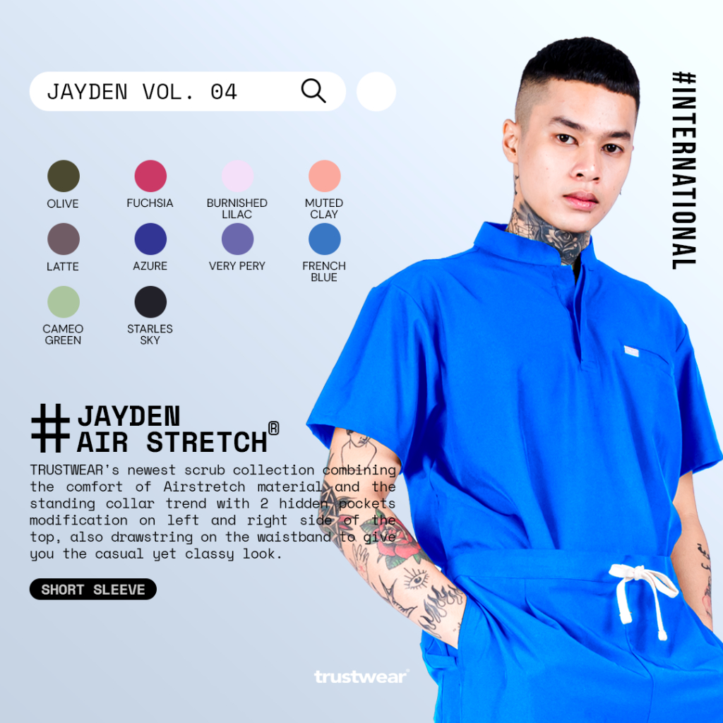 [สครับ Jayden] ชุดกางเกงขัด/ดูแลหมอ OKA OK Nurse/Doctor Short Sleeve IV ...