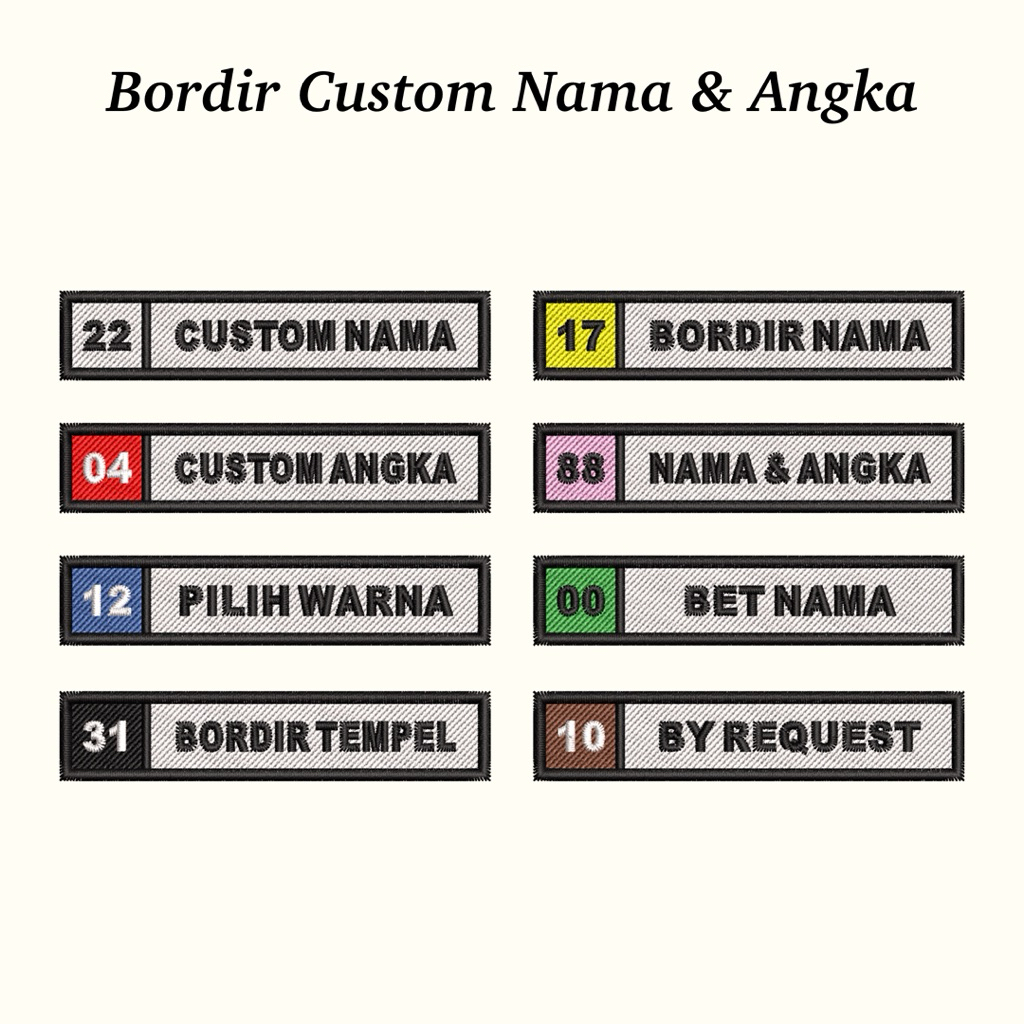 CUSTOM EMBROIDERED NAME & NUMBER / CHILDRENS UNIFORM NAME BET / NAME ...