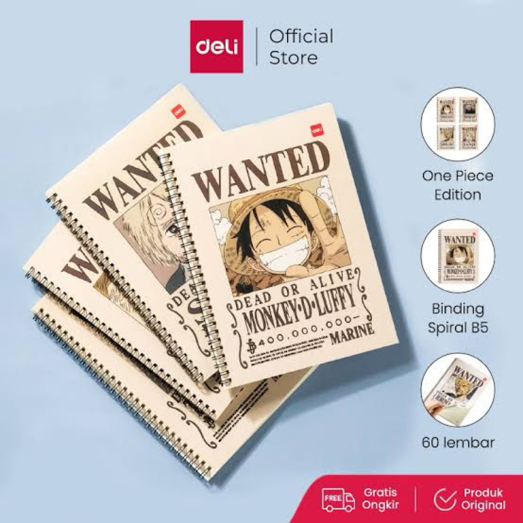Miniso x Deli One Piece Book โน๊ตบุ๊ค / โน๊ตบุ๊ค | Shopee Thailand