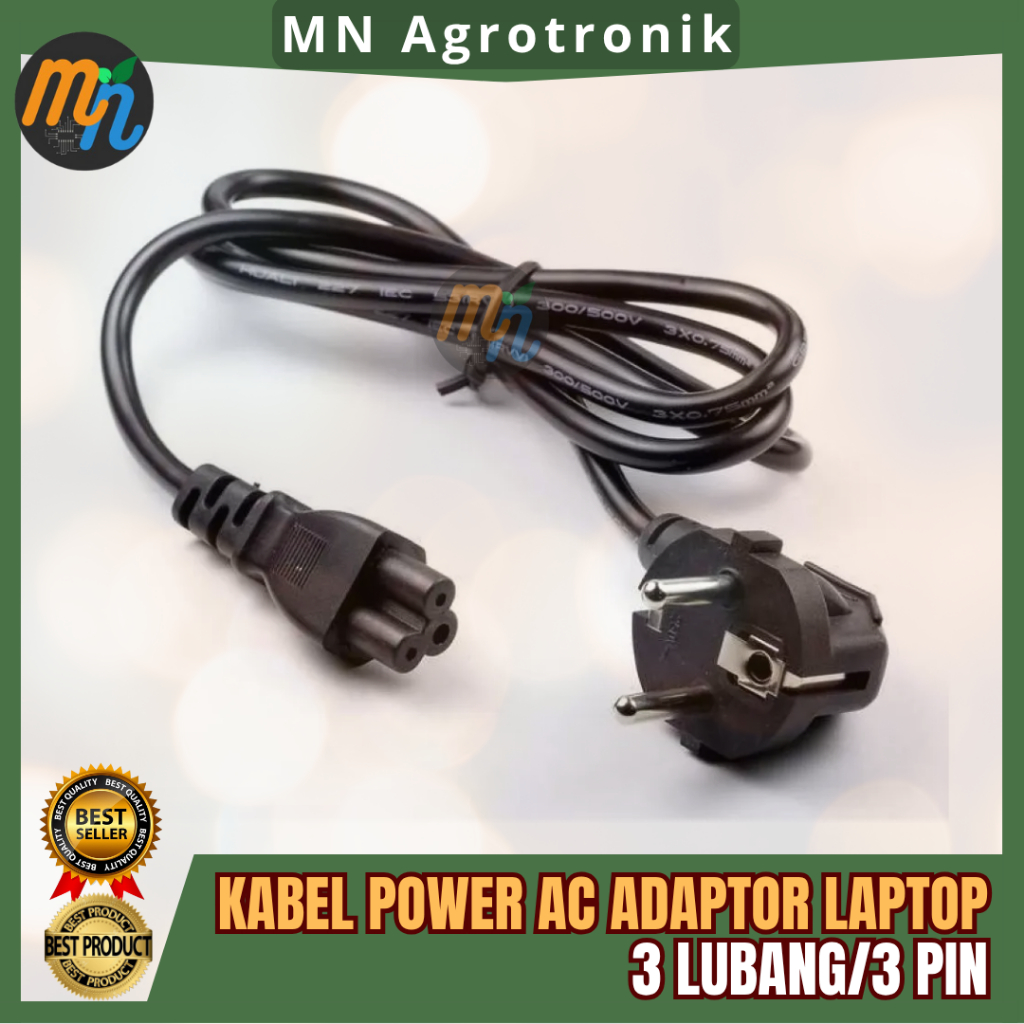AC Power Cable อะแดปเตอร์ชาร์จแล็ปท็อป 3 หลุม Pin Cord Cas Casan - สี ...