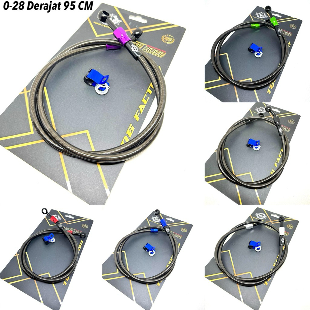ท่อเบรคหน้า TQ6 95 ซม.คาร์บอน 28 องศา universal rxking supra tiger fu ...