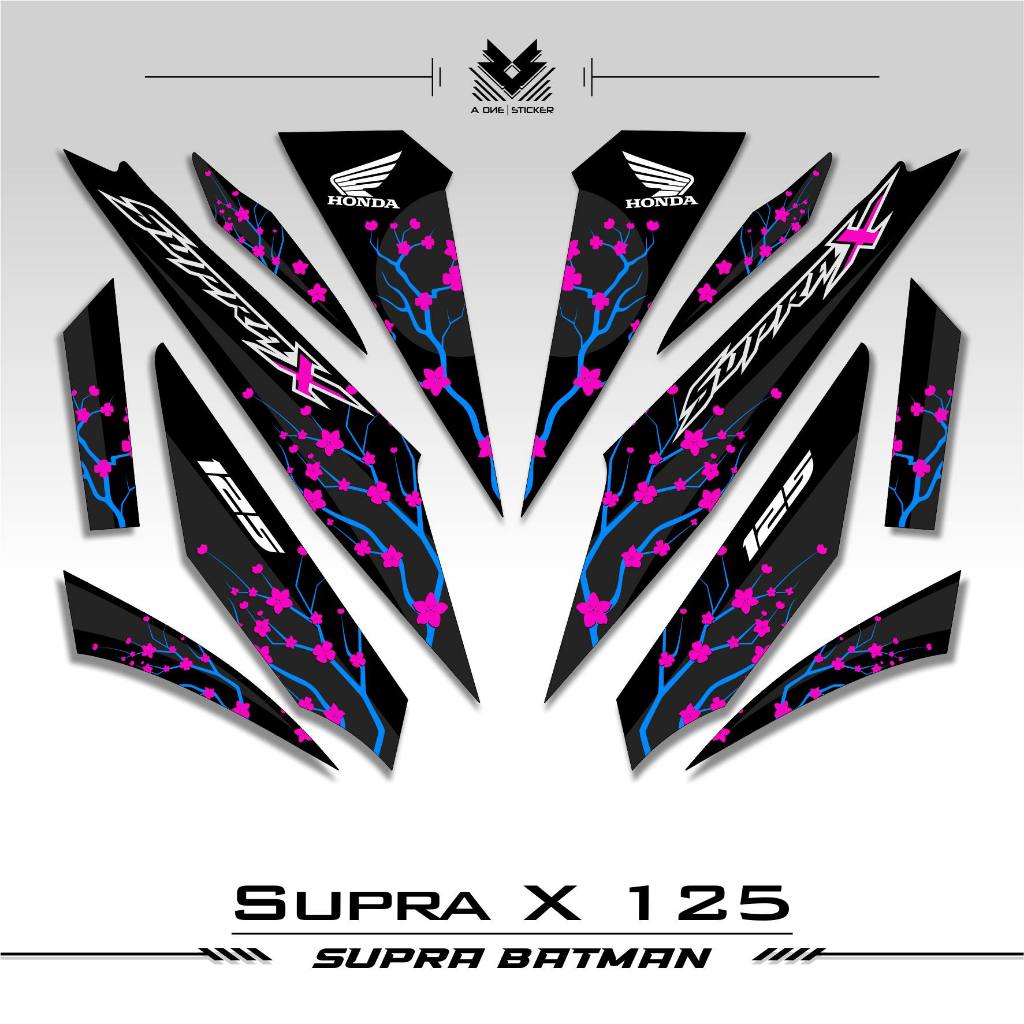 STRIPING SUPRA X 125 KARBU SKU 83 BATMAN สติ๊กเกอร์สติ๊กเกอร์ HONDA ...