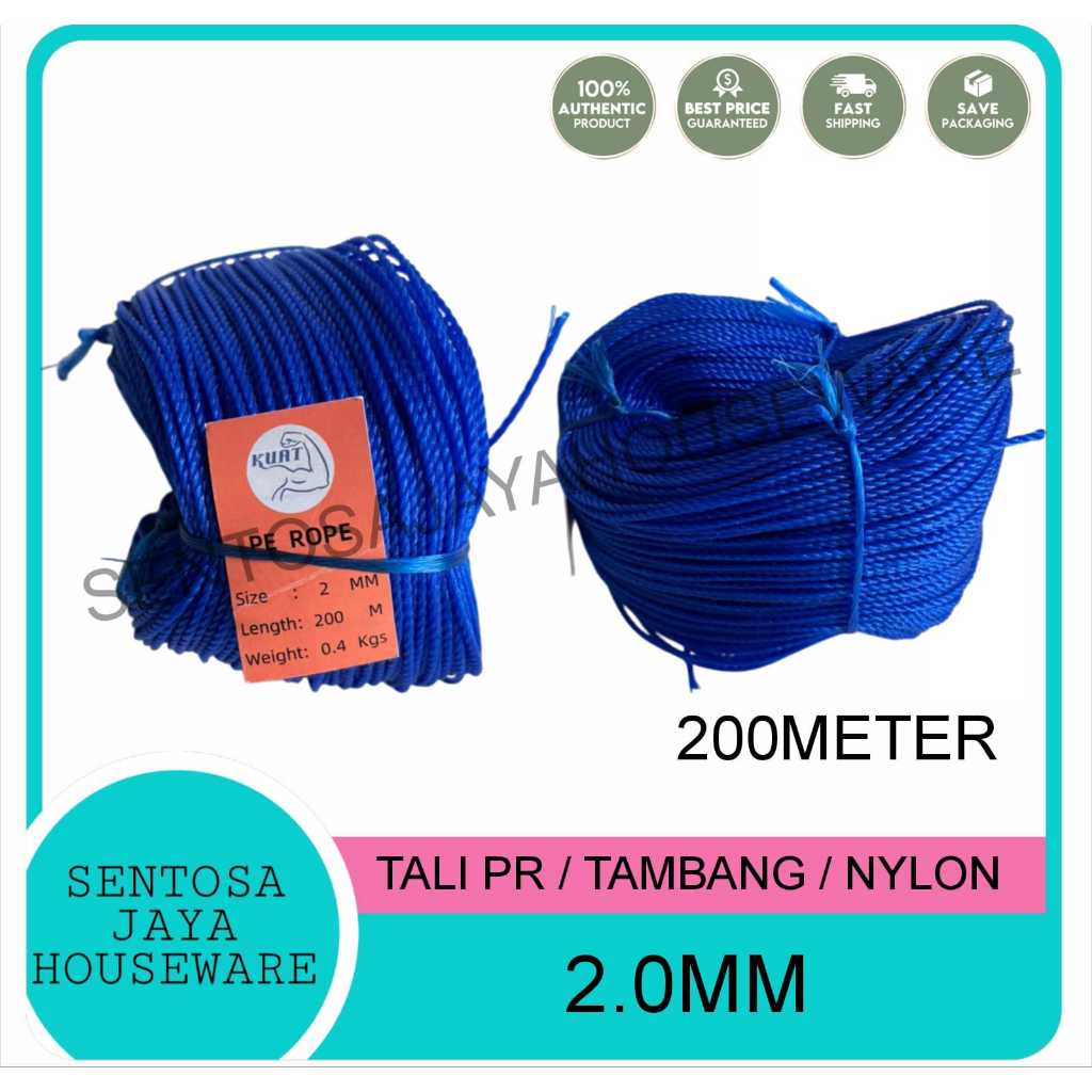 เชือกไนลอน / เชือกม้วน / เชือก MINE 2.0MM 200METERS (ROLL) / TAMPAR ...