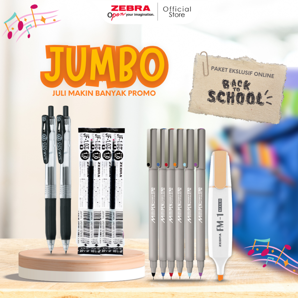 ZEBRA [Back To School Package] Sarasa 05mm Retractable Gel Pen - Sarasa ...