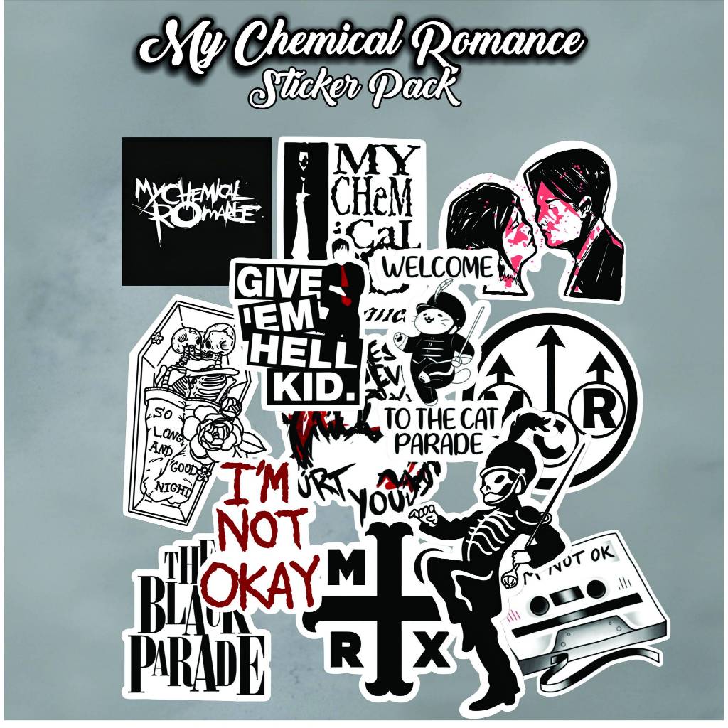 MY CHEMICAL ROMANCE Sticker Pack สติ๊กเกอร์ไวนิล Band MCR | สติ๊กเกอร์ ...