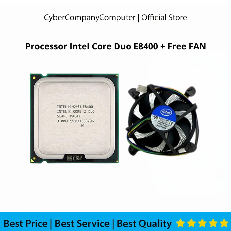 PROCESSOR INTEL CORE 2 DUO E8400 ซ็อกเก็ต 775 3.0 Ghz + ฟรีพัดลม ...