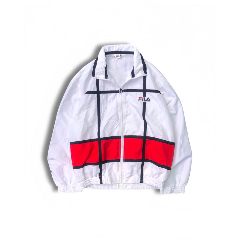 Fila Colorblock เสื้อแจ็คเก็ตกันลม Oversize ขนาดใหญ่ | Shopee Thailand