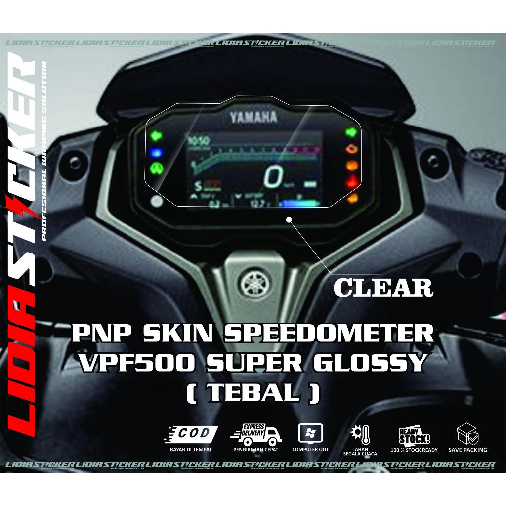 SKIN ANTI SCRATCH SPEEDOMETER AEROX ALPHA TURBO 2025 VPF500 SUPER ...