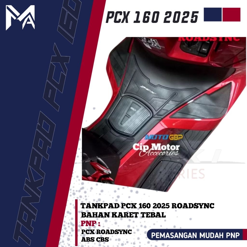 Tankpad New PCX 160 2025 ROADSYNC Tank Protector Rubber Deck Pad PCX ...