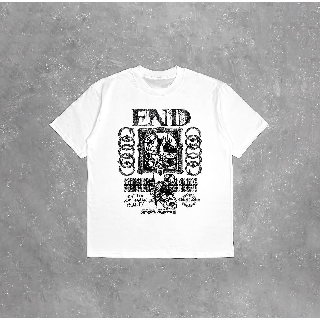 END The Sin of Human Frailty Distro เสื้อยืด - Gothic Abstract ...