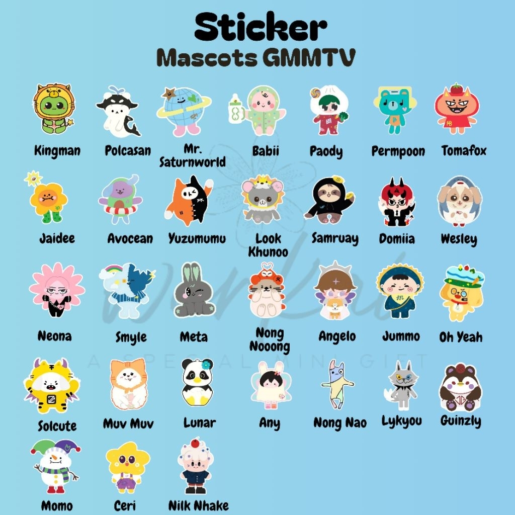 [FANMADE] สติ๊กเกอร์ GMMTV COUPLE MASCOT | Shopee Thailand