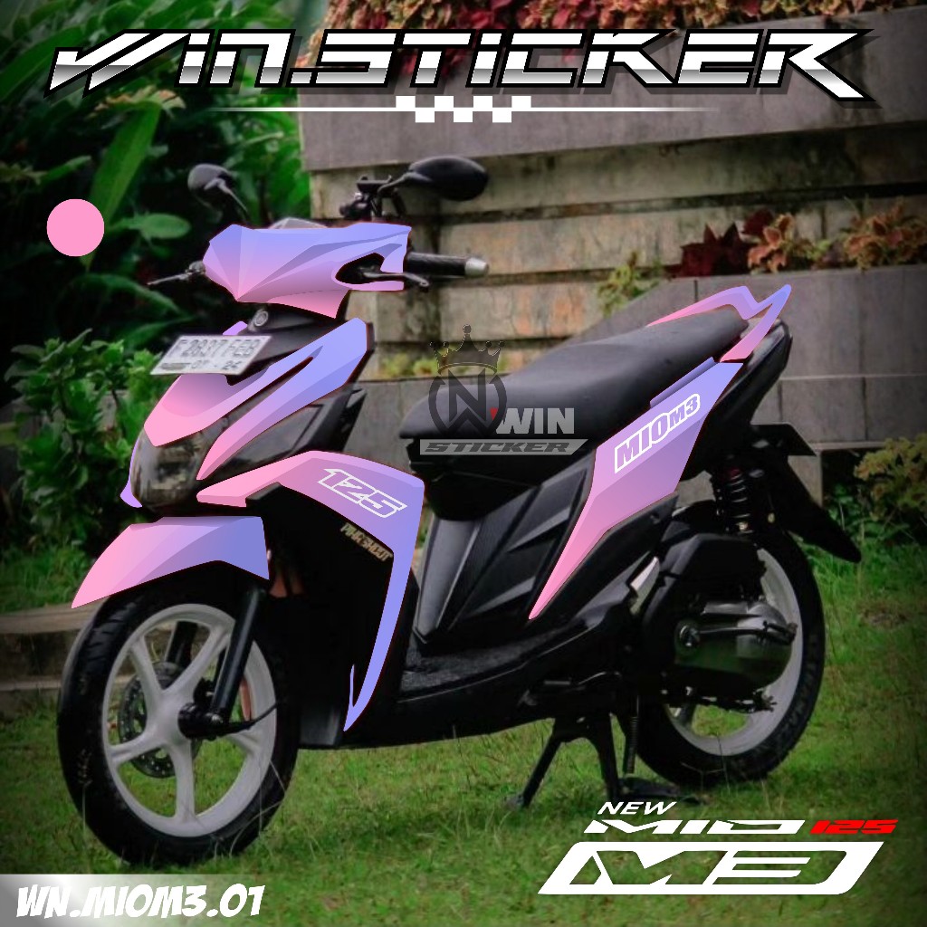 ใหม่ล่าสุด Decal Sticker Yamaha Mio M3 125 Full body - MIO Fi 125i ...