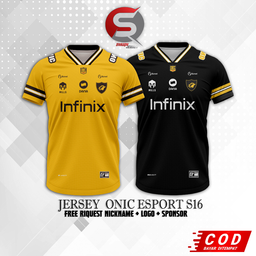 เสื้อยืด ONIC FNATIC ONIC Jersey ล่าสุด MPL S15 2025 - 2026 ชื่อขอฟรี ...