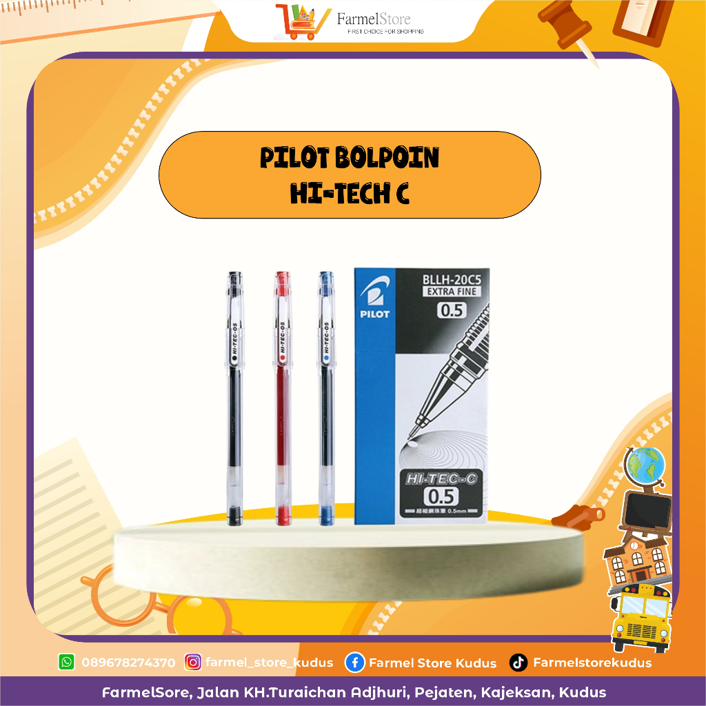 ปากกาเจล Pilot Hi-Tec-C 20C5 เข็มจุดละเอียด | Shopee Thailand