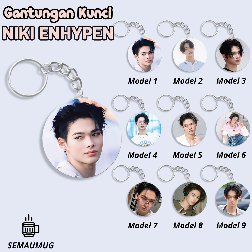 GANTUNGAN KEYCHAIN NIKI ENHYPEN NIKI GIFT ROUND KPOP น่ารักพิมพ์ CUSTOM ...
