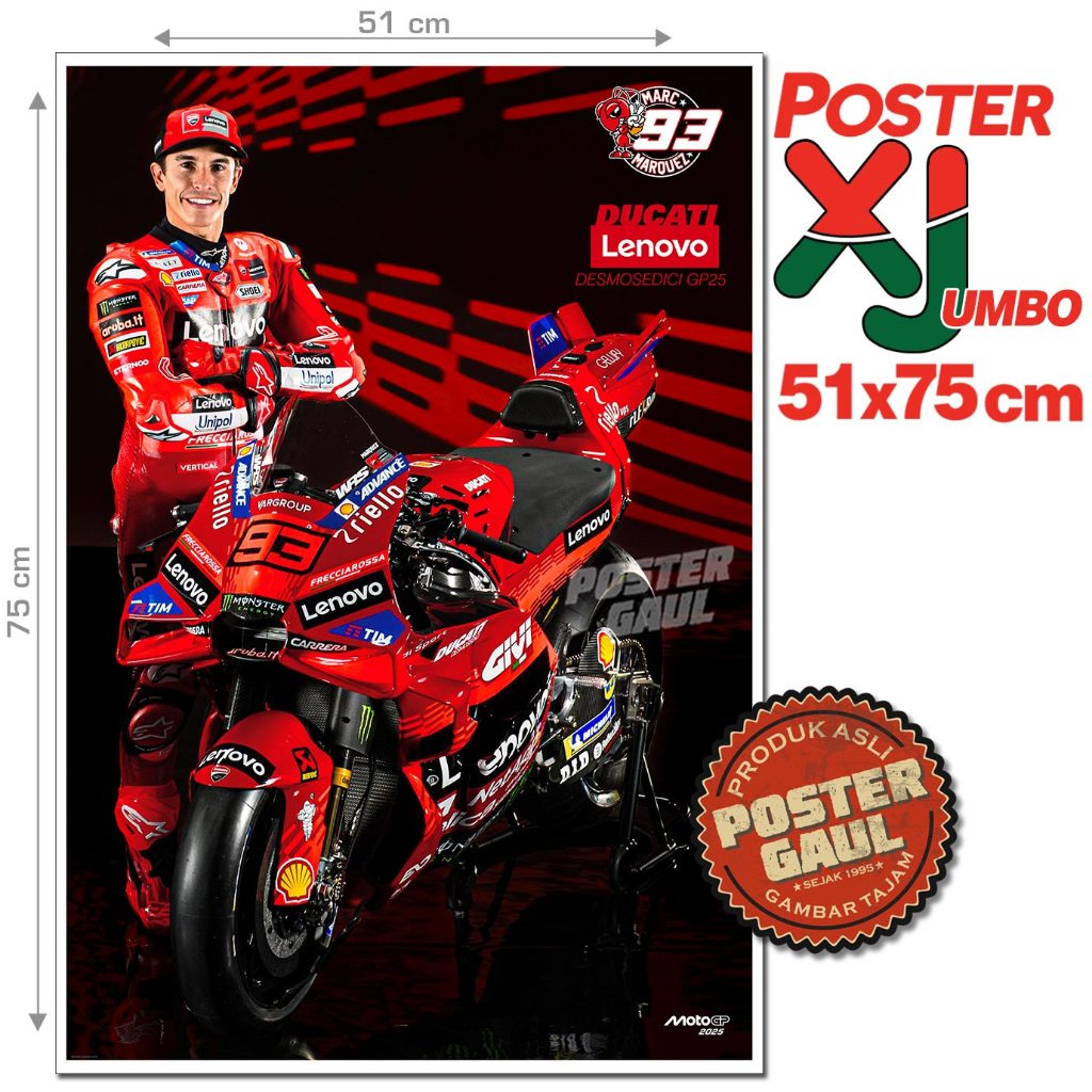 โปสเตอร์ XJumbo MOTOGP 2025: MARQUEZ XJFJP537-25 - ขนาด 51 x 75 ซม. ...