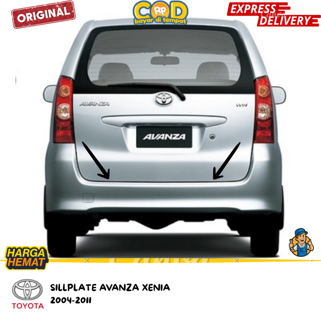 REAR SILL PLATE / REAR STEP / LUGGAGE TOYOTA AVANZA VVTI 2004-2011 ...