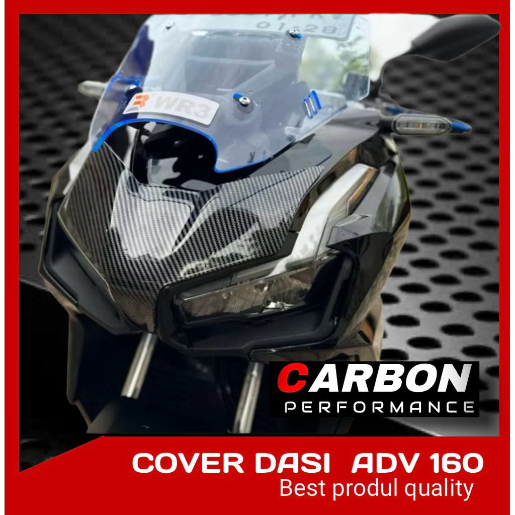 ADV 160 CARBON GLOSSY FRONT LIGHT TIE COVER ️ADV 160 โคมไฟคาร์บอน ...