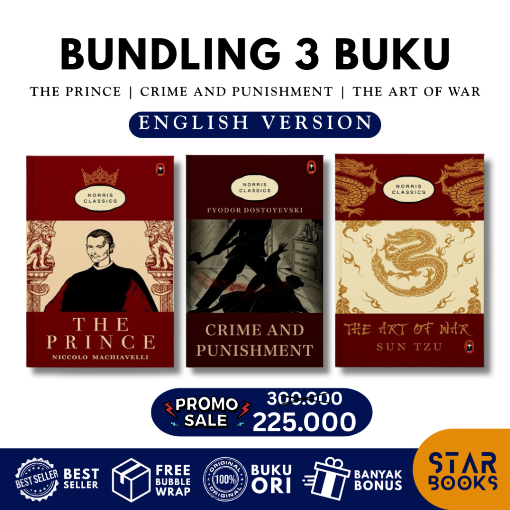 หนังสือนอร์ริส (ภาษาอังกฤษ) : The Prince Nicole/ Crime And Punishment/ The Art Of War By Sun Tzu ...