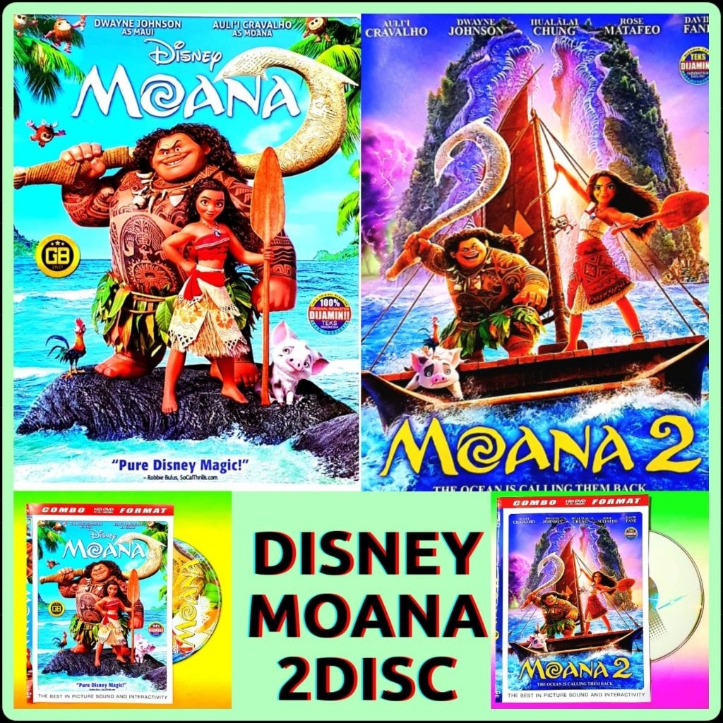DISNEY COMPLETE FULL SEALED BOX-LATEST MOANA 2 DVD CASSETTE 2024-MOANA2 ...