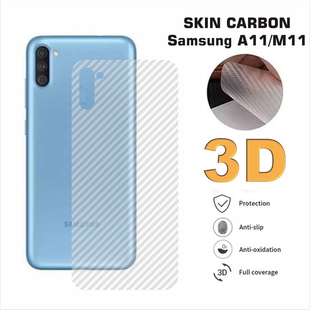 Garskin Samsung A11 Skin Carbon สติ๊กเกอร์ป้องกันหลังโทรศัพท์มือถือ | Shopee Thailand