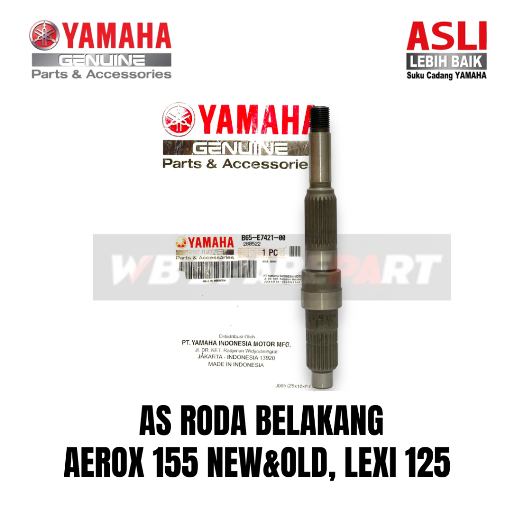 REAR AXLE DRIVE AEROX 155 OLD & NEW, LEXI 125 ORIGINAL YAMAHA ของแท้ ...