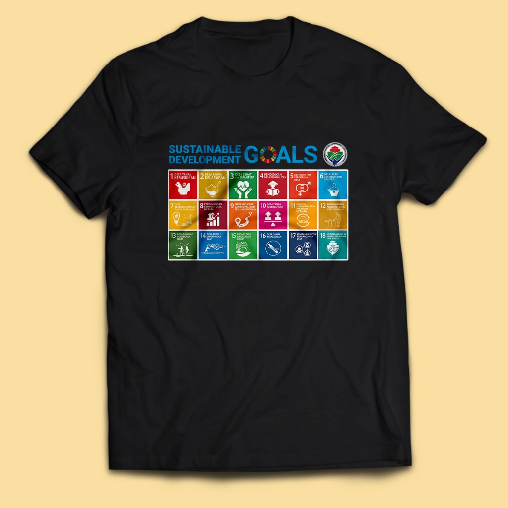 เสื้อยืดผู้ชาย SGDS VILLAGE KEMENDESA เสื้อผู้ใหญ่ Unisex PakeKaos ...