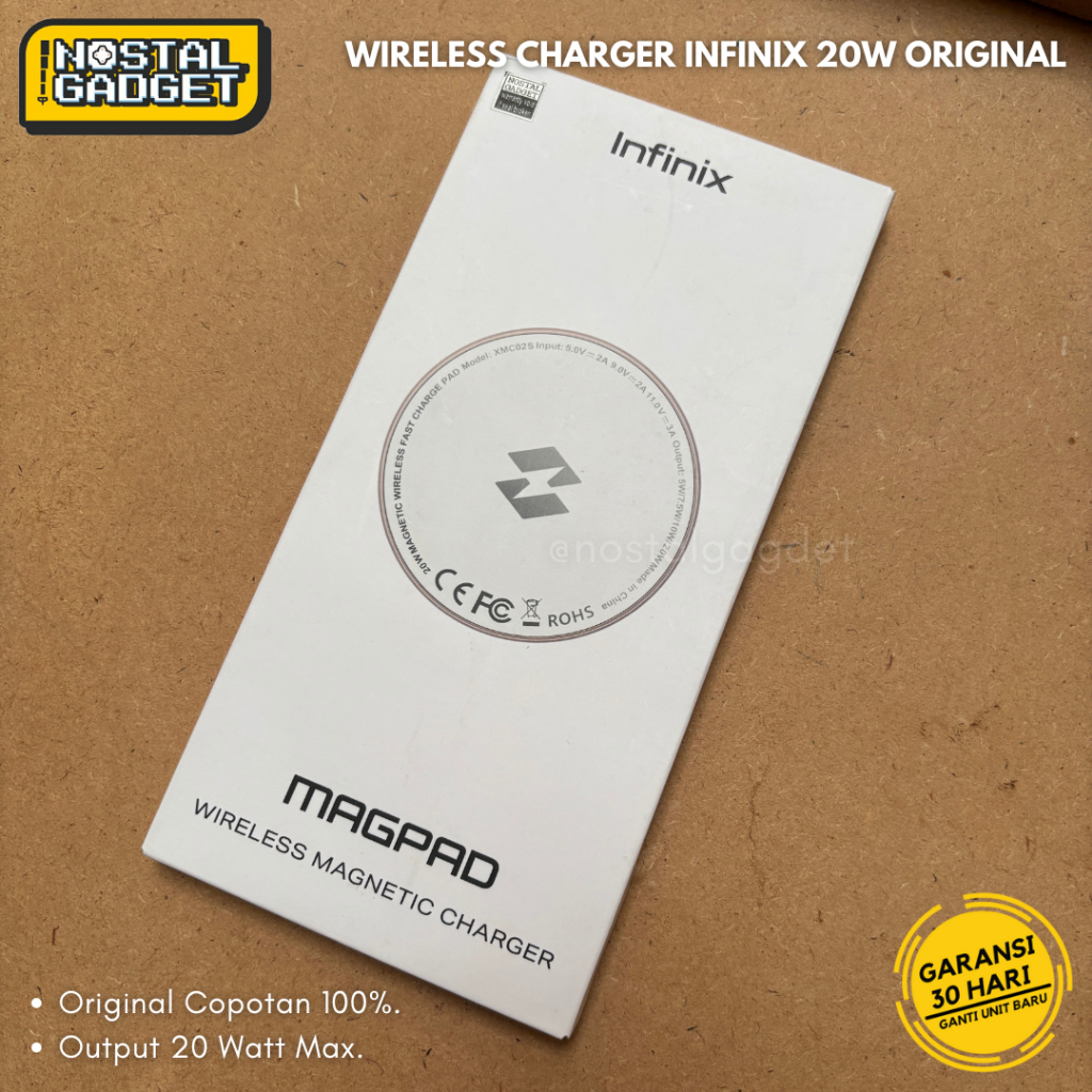 Infinix MAGPAD 20W ชาร์จเร็วหมายเหตุ 30 40 50 Pro 40S เครื่องชาร์จไร้ ...