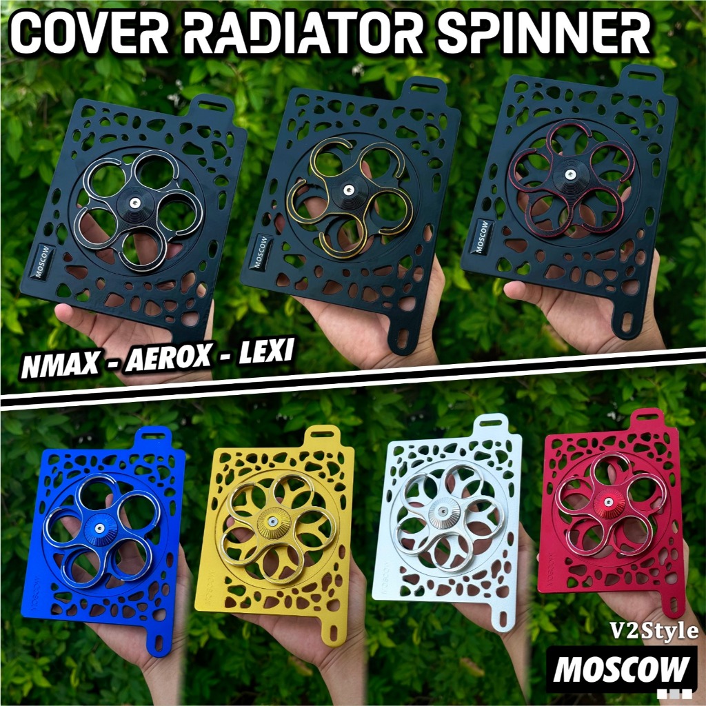 MOSCOW SPINER RADIATOR COVER FULL CNC THICK 5 MM NMAX OLD NEW LEXI LEXY ...