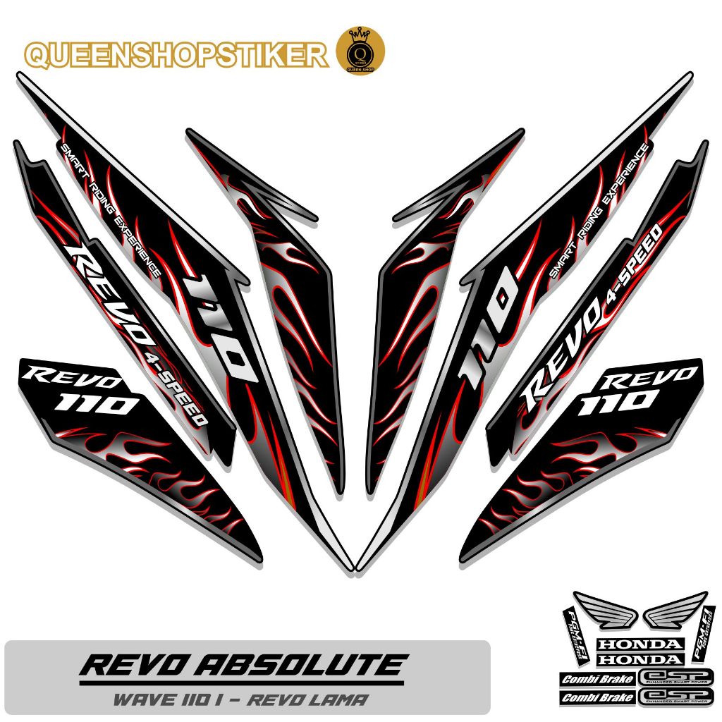 STRIPING ABSOLUTE REVO 110 CW MOTIF 021/สติ๊กเกอร์ ABSOLUTE REVO 110 ...