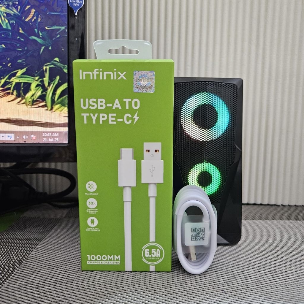สายเคเบิลข้อมูล Infinix Type C Super Fast Charging 6.5A | Shopee Thailand