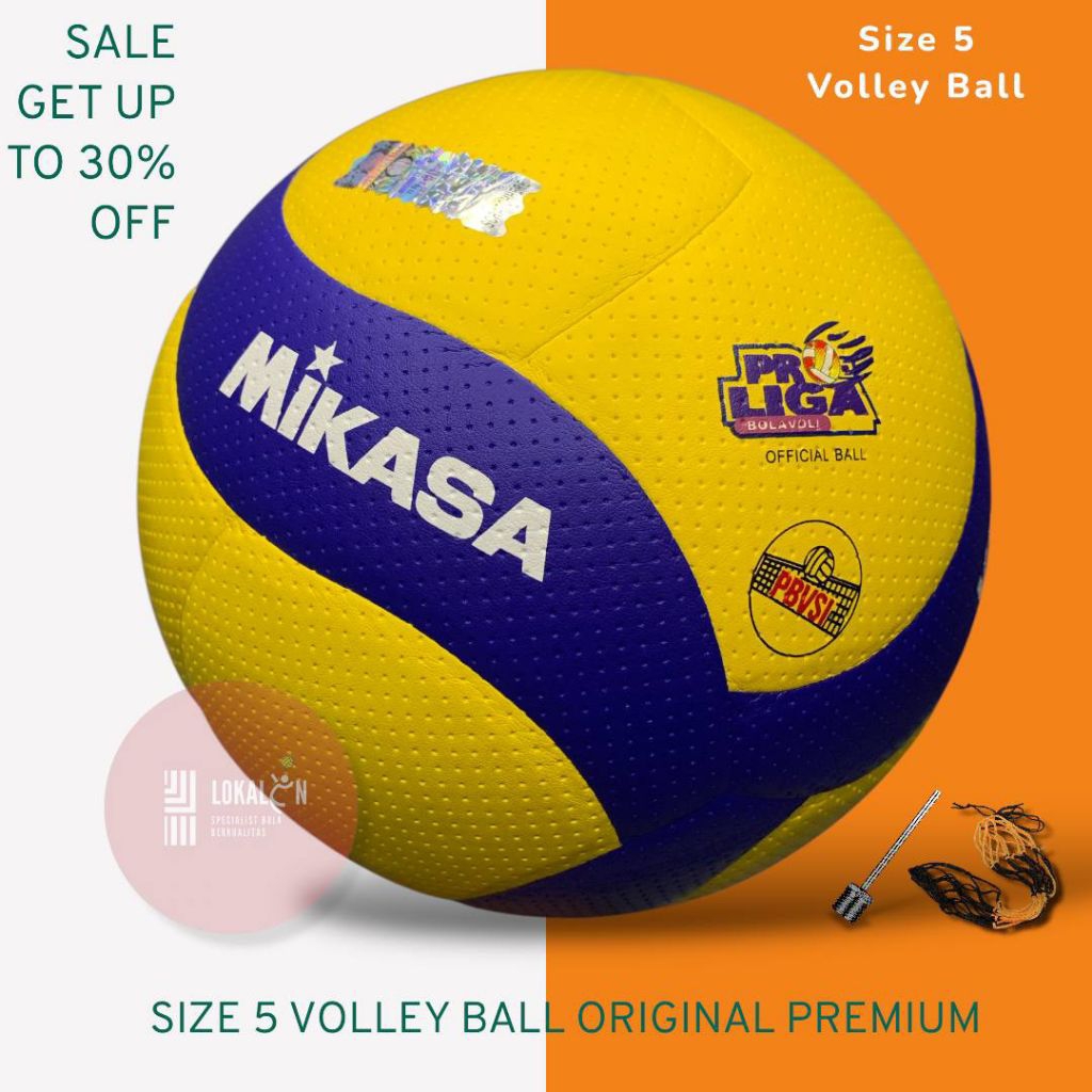 MESIN Original Mikasa Size 5 Volleyball Machine เย็บรั่วรับประกัน Soft ...