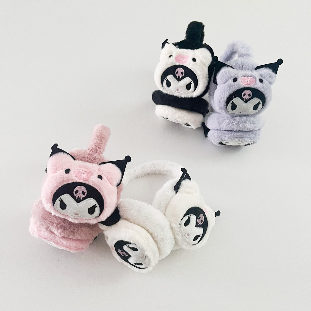 Sanrio Kuromi Hello Kitty Anti-Noise Fur ผู้ใหญ่เด็ก Earmuff Earmuffs ...