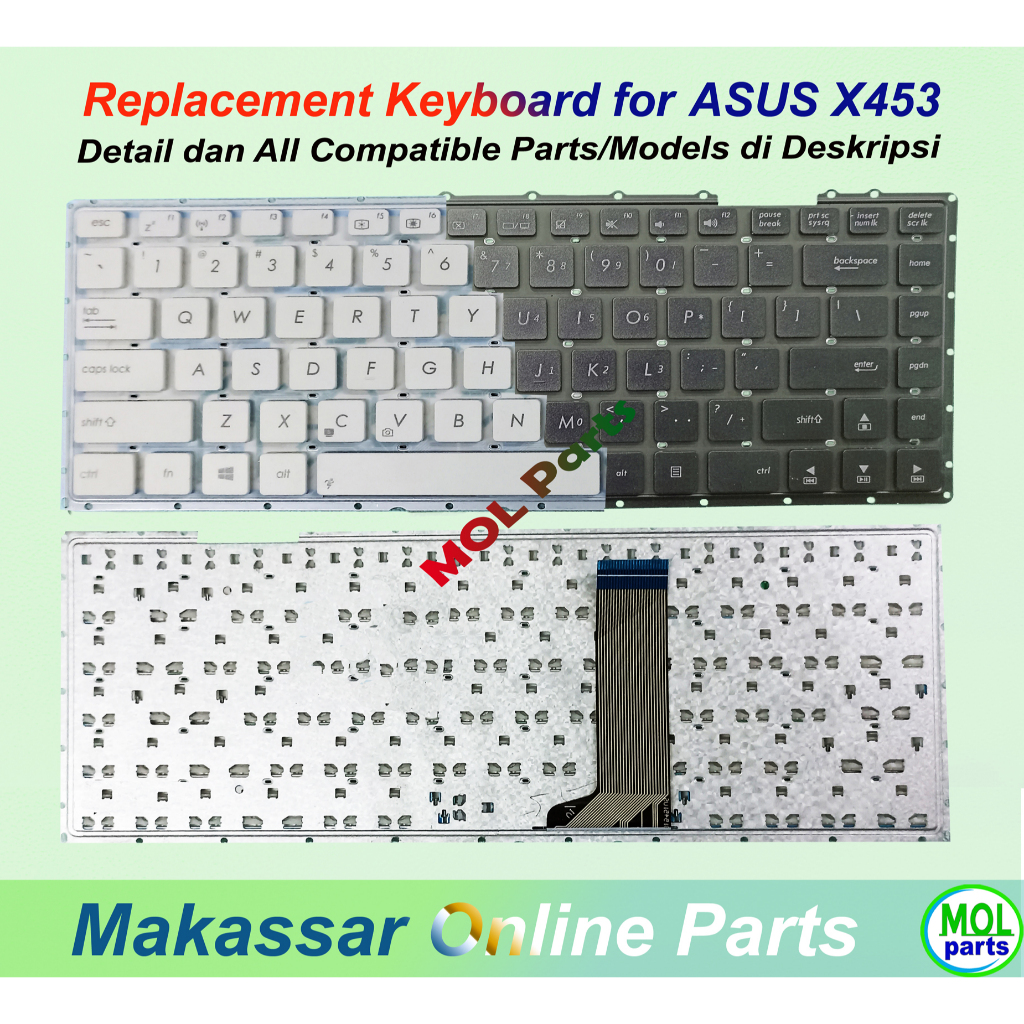 Asus A456 X453 X451 X452 D451 F450 A455 X455 X456 K456 แป้นพิมพ์แล็ปท็ ...