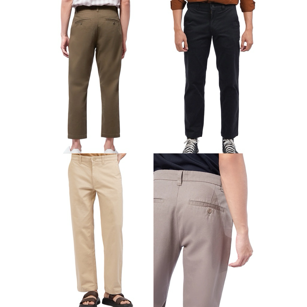 EXECUTIVE MENS CHINO FORMAL TROUSERS REGULAR FIT ANKLE PANTS ORI ...
