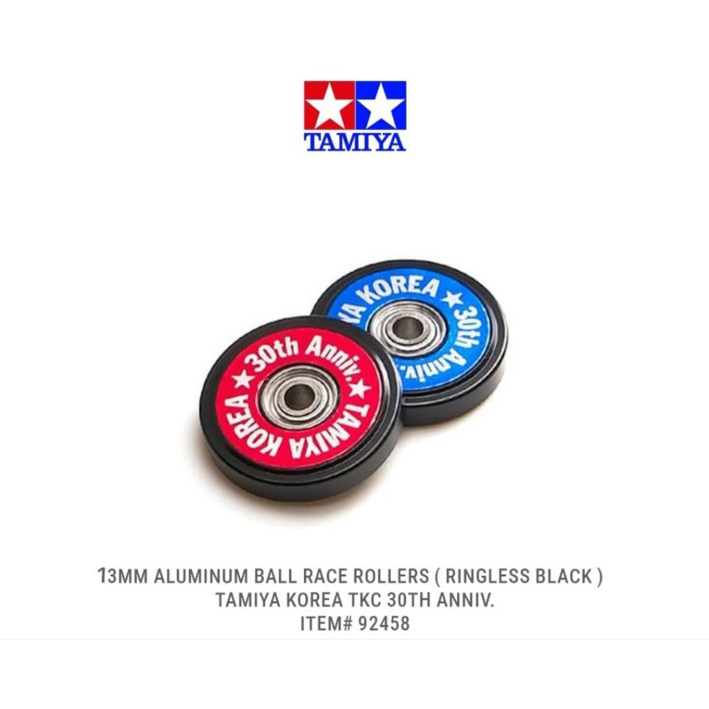 TAMIYA 92458 LIGHTWEIGHT 13MM ALUMINIUM BALL-RACE ROLLERS [RINGLESS ...