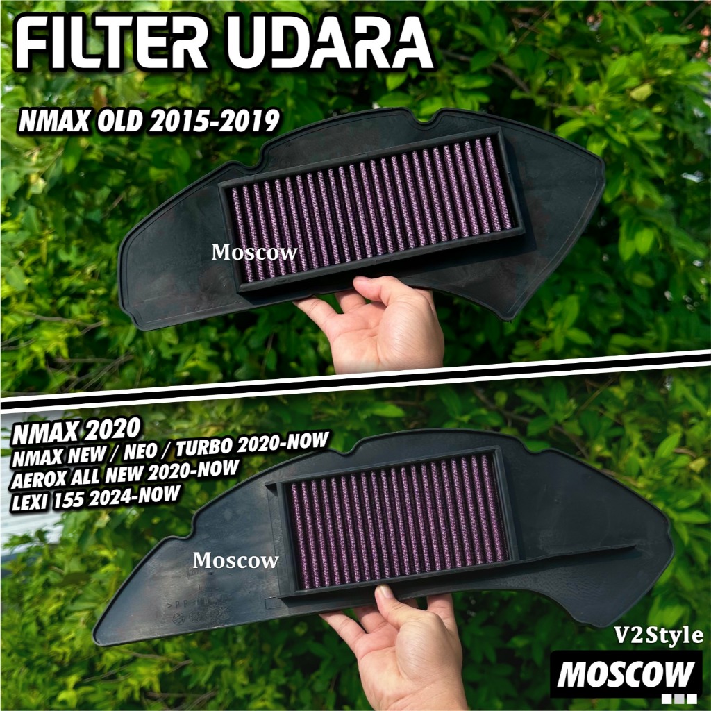 AIR FILTER MOSCOW AIR FILTER NMAX, AEROX, LEXI HYBRID AIR FILTER กรอง ...