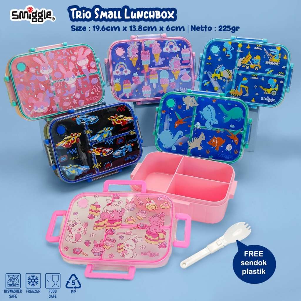 SMIGGLE LUNCH BAG และ LUNCH BOX SET CONTAINS 2 และ 3 ชิ้น 7746 | Shopee ...